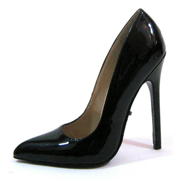 The Highest Heel - Highest Heel Womens 5" Plain Pump Black Patent PU ...