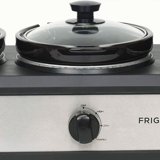 FRIGIDAIRE Triple Slow Cooker & Buffet Server, Stainless-Steel 3x2.5 Qt ...
