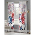 4 of July Semi Sheer Curtains 84 Inch Length 2 Panels Set, American ...