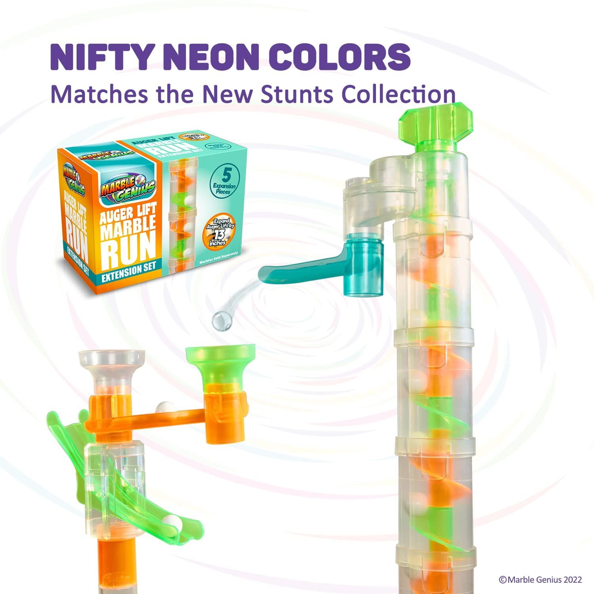 Motorized Marble Run Marble Genius Auger Lift: Expandable Marble Run ...