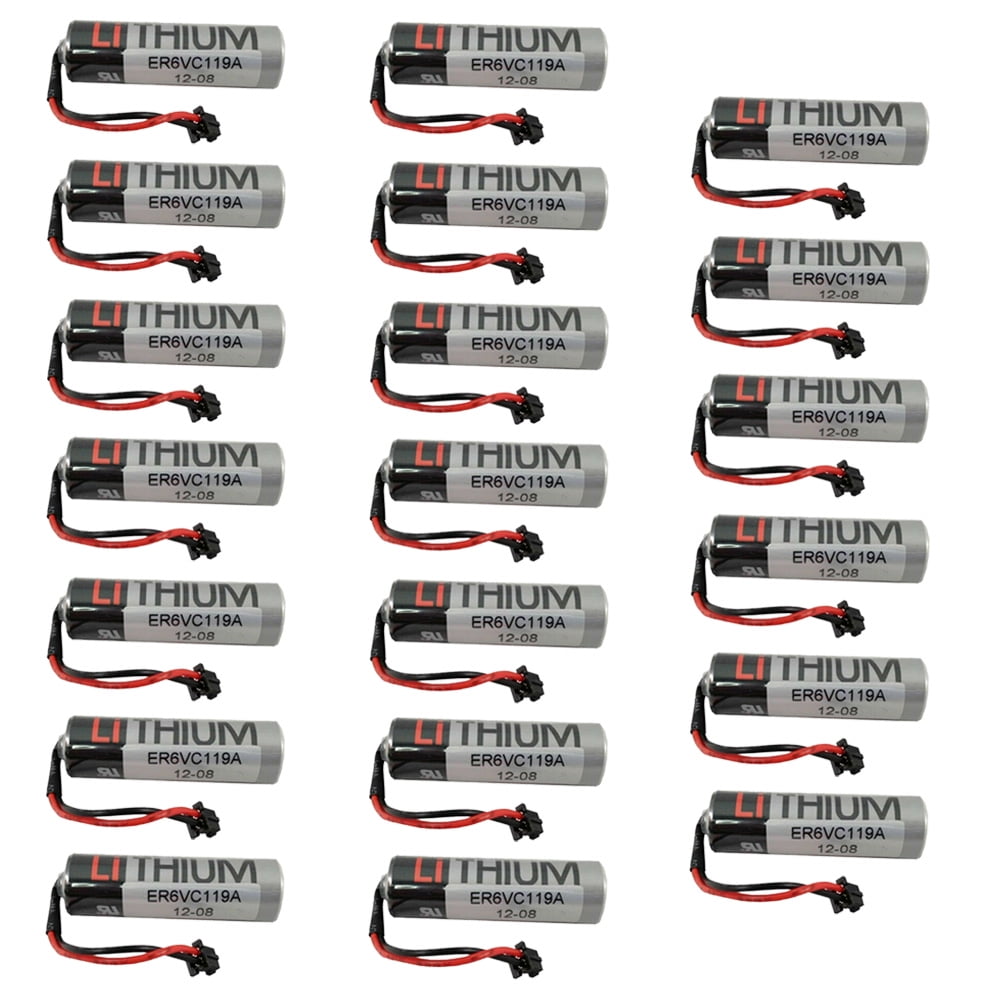 (20-Pack) ER6V/3.6V ER6VC119A/119B PLC Non-Rechargeable Battery for PLC ...