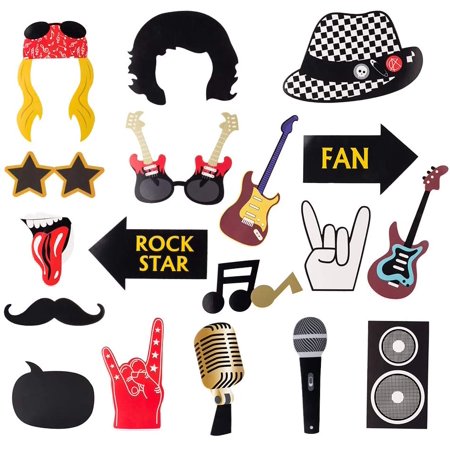 Rock Star Party Photo Booth Props Western Society Culture Jazz Music ...