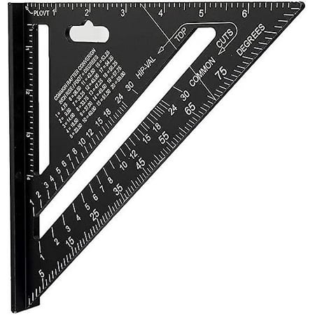 12inch Wooden Angle Ruler Triangular Aluminum Alloy Measuring Ruler ...