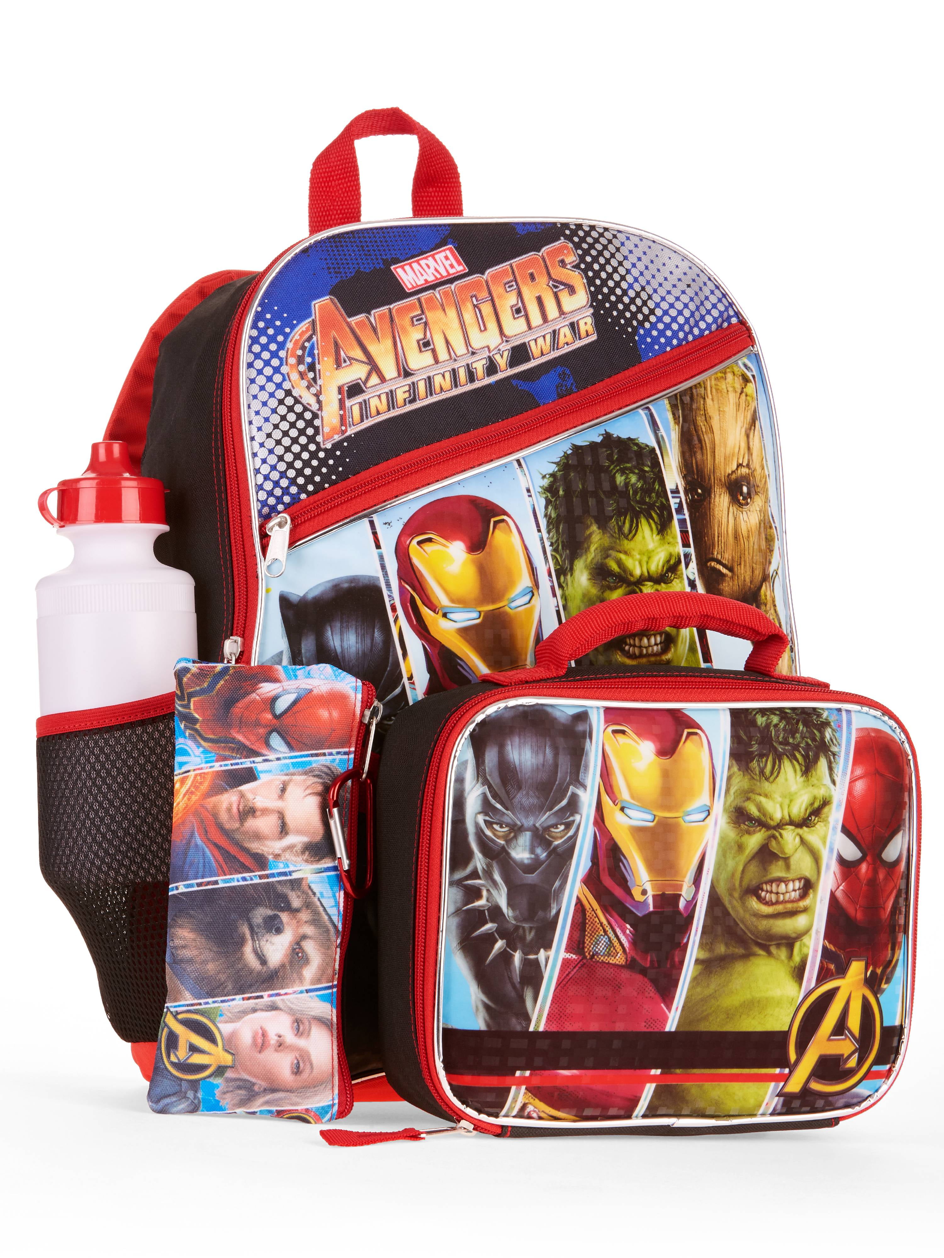 Marvel Avenger Infinity War School Backpack for Kids 5 Pieces Backpack ...