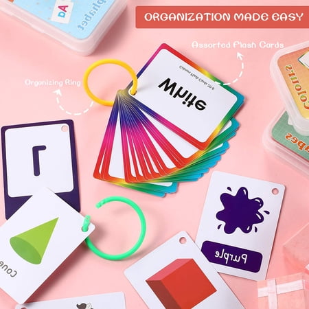 4 Set Flash Cards Kids Early Learning Numbers Alphabets Colors And ...