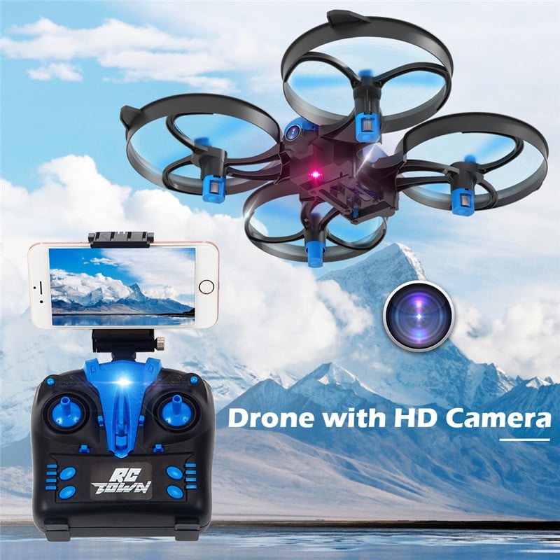 2.4G 4CH 6-Axis Gyro RC Quadcopter HD FPV Camera Drone Pocket Drone for ...