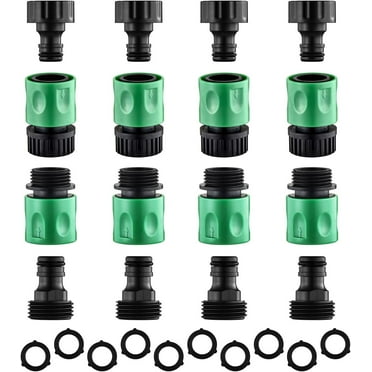 Garden Hose Quick Connect Fittings Set | 3/4 Inch Plastic Water Hose ...