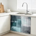 Bronze Color Block Cabinet Curtains Abstract Shabby Modern Art Sink ...