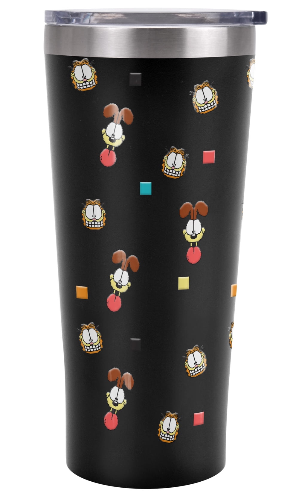 Garfield Official 8 Bit Pattern 20 oz Travel Tumbler, Stainless Steel ...
