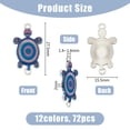 1Box 72Pcs 12 Colors Alloy Enamel Connector Charms Turtle Links ...