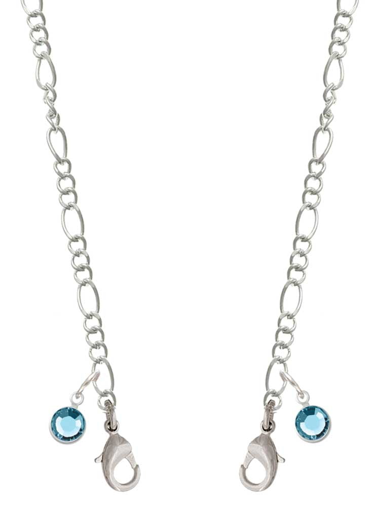 Crystal Hot Blue Channel Drop Silvertone Face Mask Necklace - Walmart.com