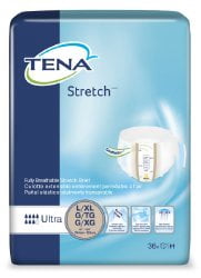 Tena Stretch Incontinence Brief, Fully Breathable Stretch Brief, Ultra ...