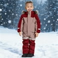 Girls Boys Snowsuit Waterproof Snowboarding Coveralls One Piece Ski ...