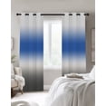Blue and Grey Gradient Blackout Curtains for Bedroom Living Room ...