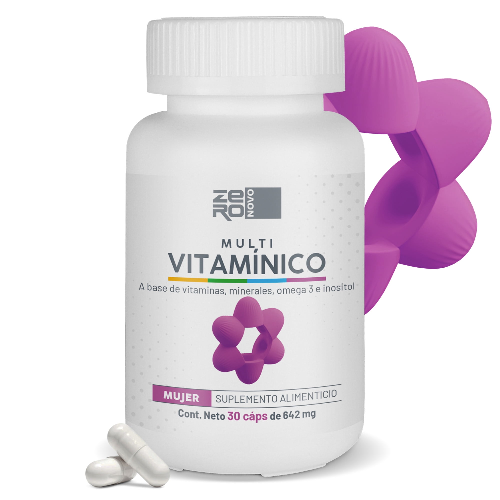 Vitaminas para Mujer ZERONOVO Multivitaminico Compuesto con Omega 3 30 ...