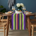 Abstract Cotton Linen Table Runner Colorful Mexican Stripes Purple ...