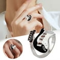 Ularma Preppy Ring Thick Rings for Women Stainless Steel Guitar Style ... Ularma Preppy Ring Thick Rings for Women Stainless Steel Guitar Style ...