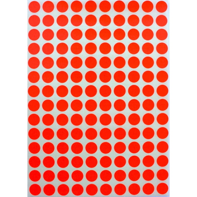 Neon Color Coding Labels 3/8" Round 10 mm - Dot Stickers - 0.375 inch ...