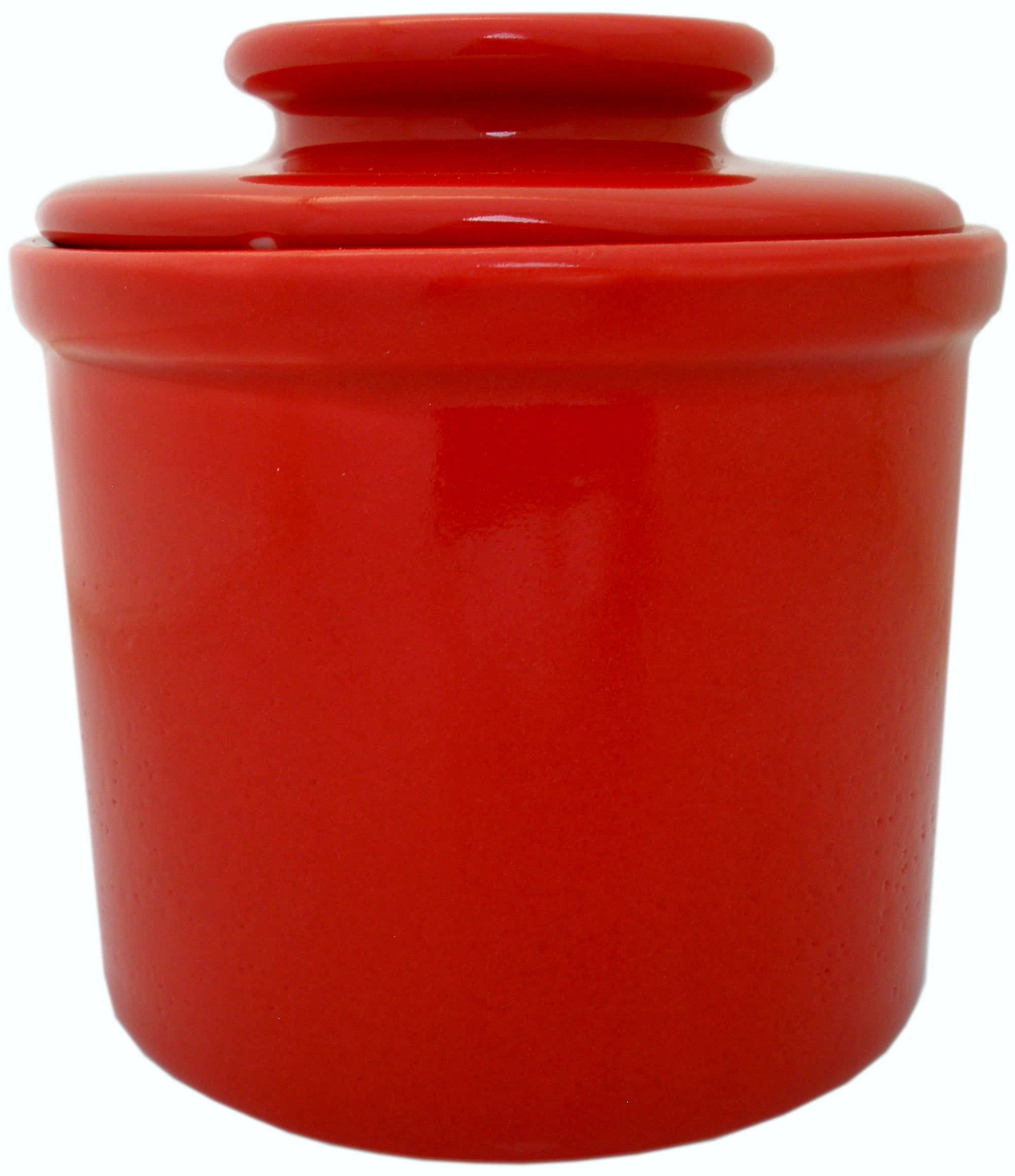 JBK Pottery Hummingbird Butter Crock - Red - Walmart.com