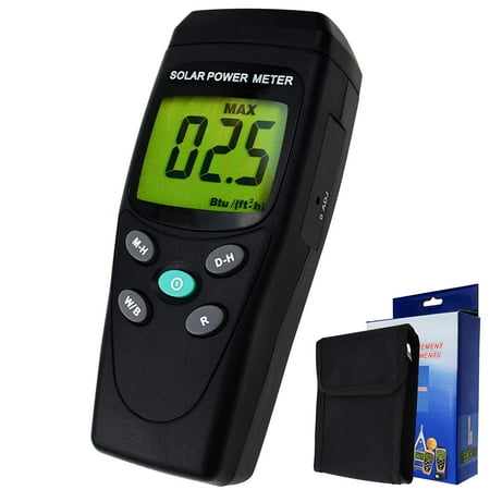 Digital Solar Power Meter Reader (Pyranometer) BTU/(ft2h) W/m2 ...