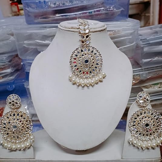 Necklace earring & maang tikka set store