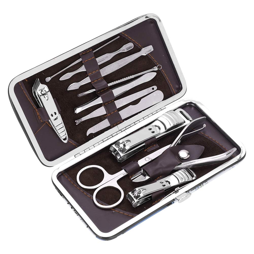 Clippers Set Manicure Pedicure Kit Brown Color Pedicure Nail Clipper ...