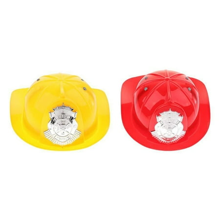 2PC Fire Safety Hat Toy Funny Cosplay Safety Helmet Toy Role Play ...
