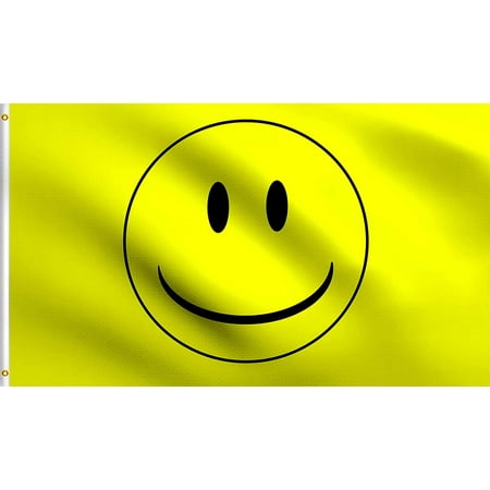 DMSE Smiley Face Yellow Smile Happy Flag 4X6 Ft Foot 100% Polyester ...