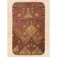 Boho Moroccan Pattern Bath Mat, Vintage Geometric Bathroom Rug ...