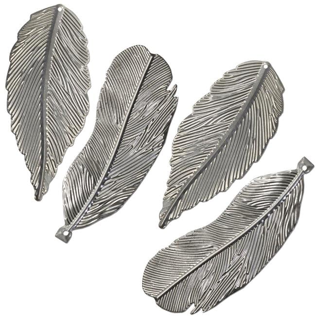 3" - Metal Feathers 4/Pkg - Walmart.com