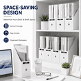 24 Pack WhiteCardboard Magazine File Holder with Label Slot, Corrugated ...