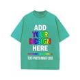 Custom T-Shirt Personalized Cotton Washed Short Sleeve T-Shirt - Double ...