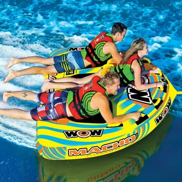 Wow Sports Water Raft - 3 Person Towable Wild Wing Boat Tube - Walmart.com