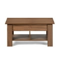 Homy Casa Lift Top Coffee Table - Hidden Storage Shelf - Wood Finish ...
