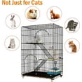 Jollebone Large Cat Cage 4-Tier Foldable Cat Enclosures Playpen Indoor ...