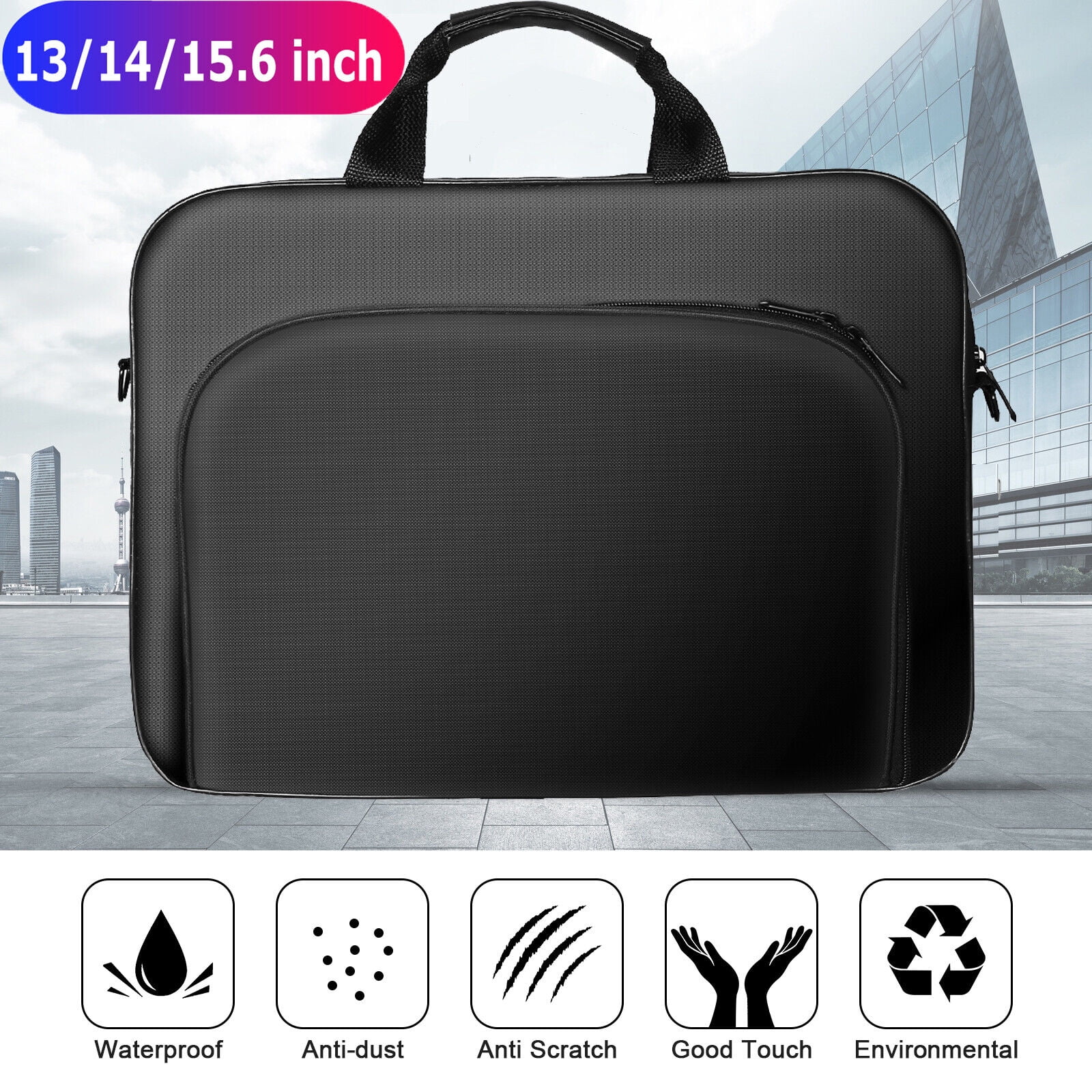13" 14" 15.6" Laptop Computer Shoulder Bag Carrying Case, Water ...