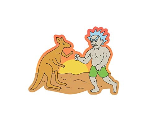 RICK and MORTY, Bushland Boxing Scene STICKER - Licensed Original ...