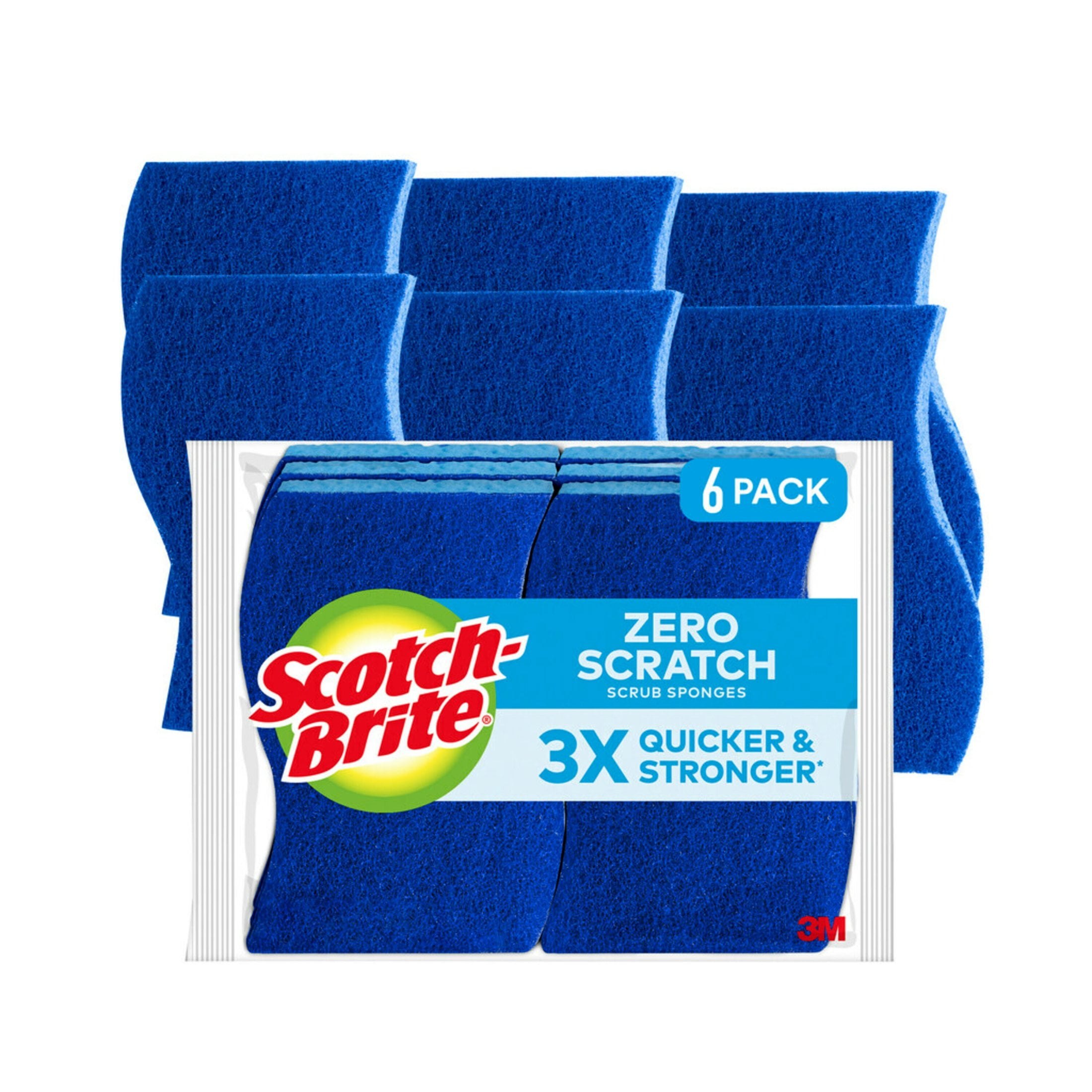Scotch-Brite Non-Scratch, Zero Scratch Scrub Sponges, 6 Sponges Best ...
