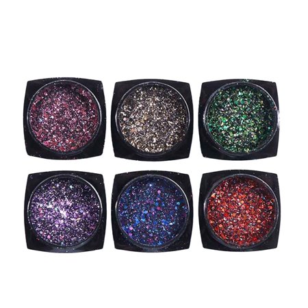 EIMELI 1 Set Nail Glitter Shining Easy Paste Gloss Flash Non-drop DIY ...