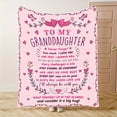 Granddaughter Gift Blanket - Soft Flannel Throw with Heartfelt Message ...