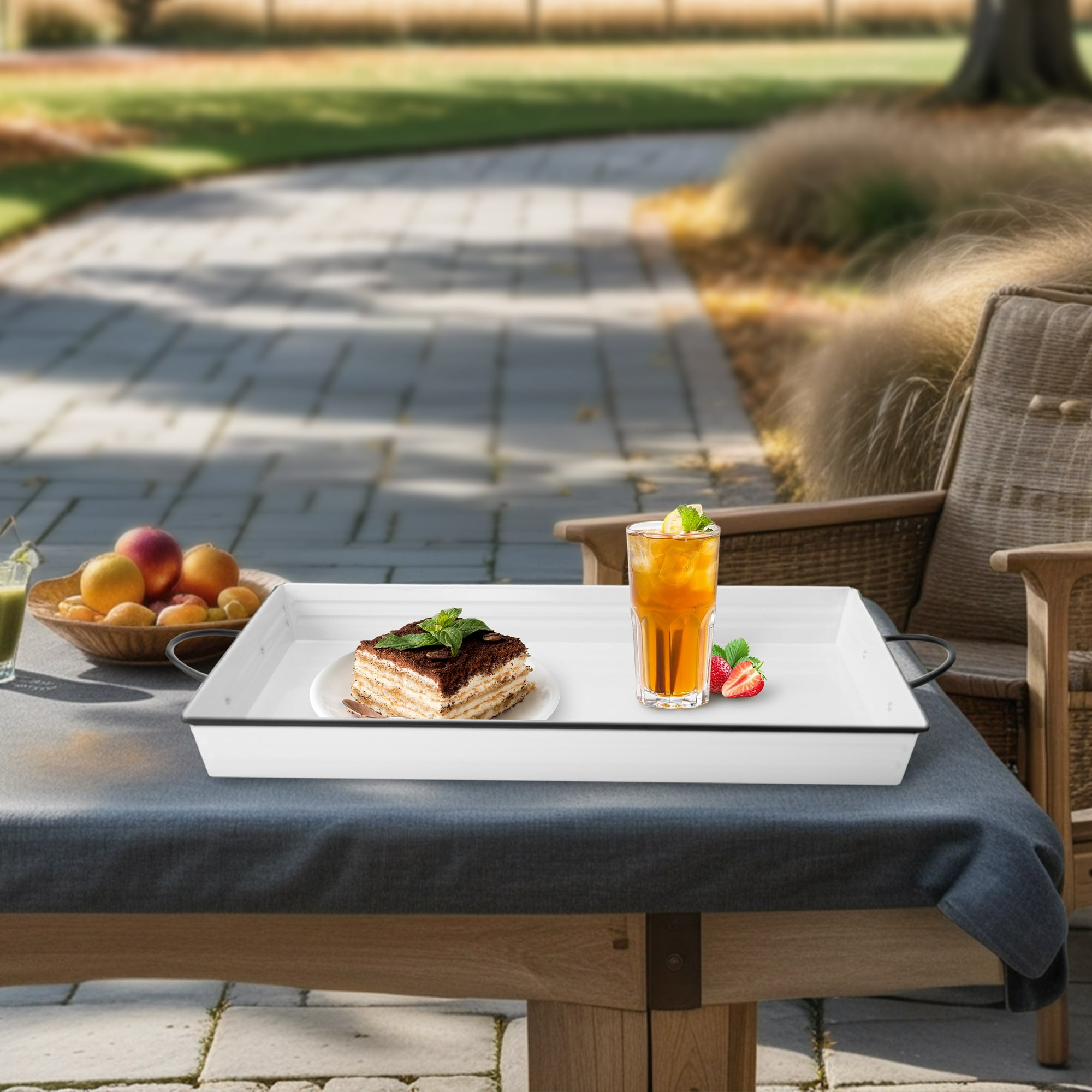 Click here for Home Trends Pl Hometrends White Rectangle Serving... prices