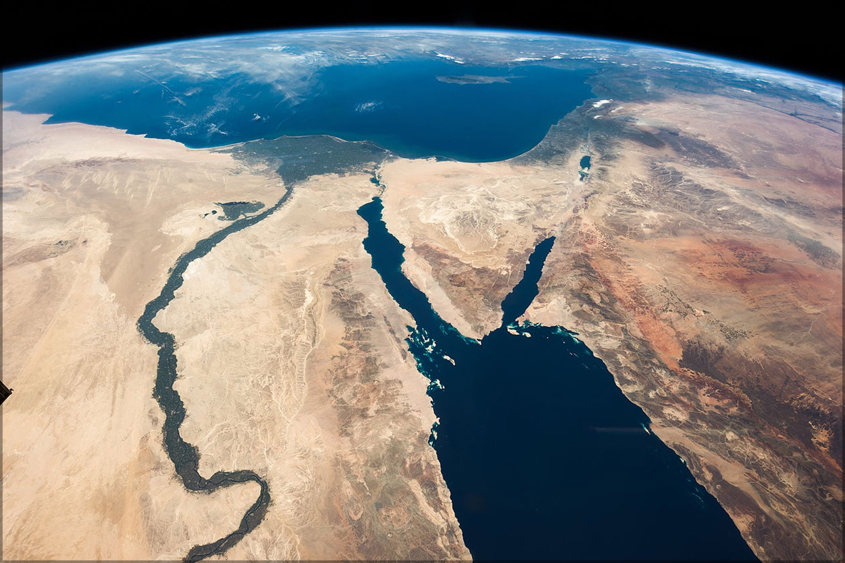 24"x36" Gallery Poster, Nile river egypt Sinai Peninsula Israel ...
