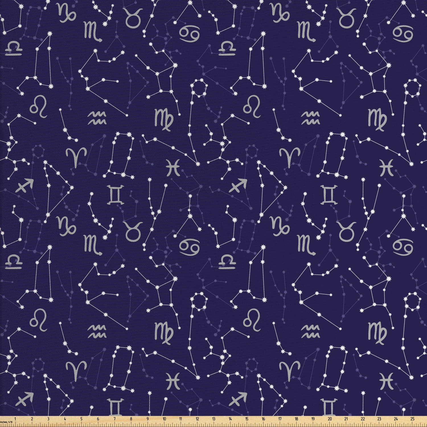 Astrology Fabric by The Yard, Pattern with Horoscope Signs and ...