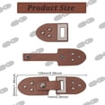 6 Sets PU Imitation Leather Sew on Toggle Buckles Tab Closures Cloak ...