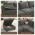 Nolany Modern Corner Modular Sectional Sofa with Movable Storage ...