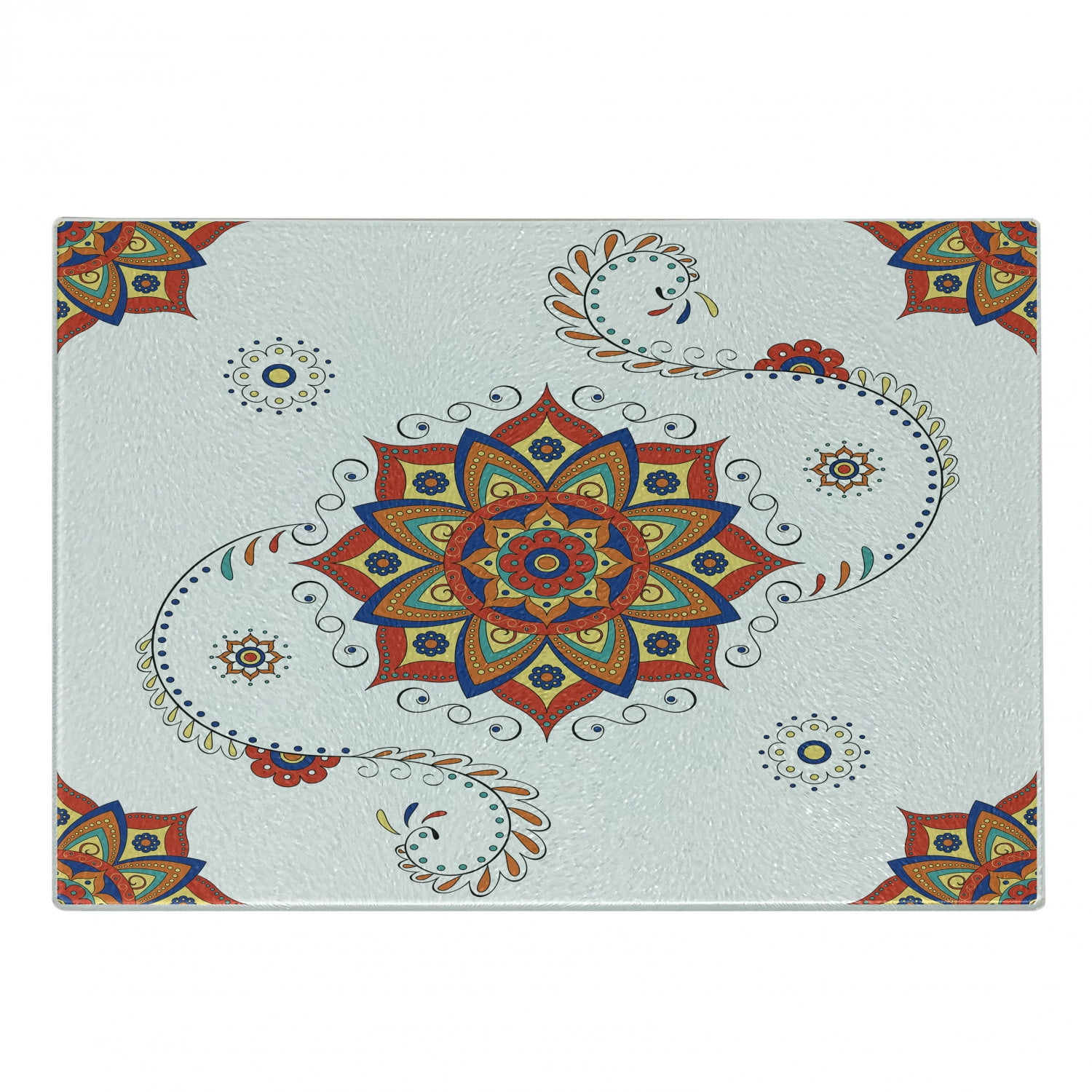 Lotus Cutting Board, Flower Bloom Abstract Modern Style Mandala ...