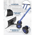 Heavy Duty Rolling Snow Shovel with Wheels for Driveway, 29x16.5 in ...