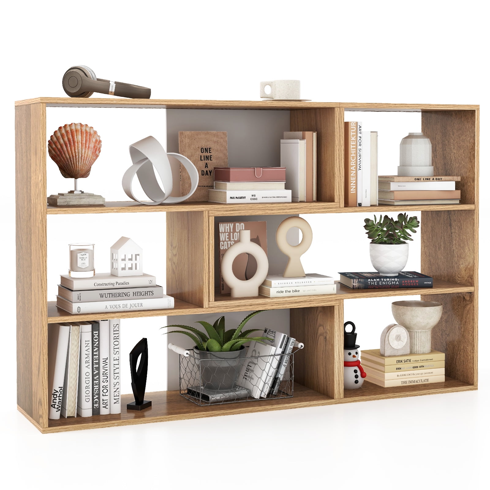 Click here for Costway 6-Open Shelf Bookshelf Storage Display Sta... prices