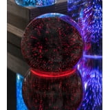 Silver Glass Sphere with Galaxy Effect and Color-Changing LED and Timer ...