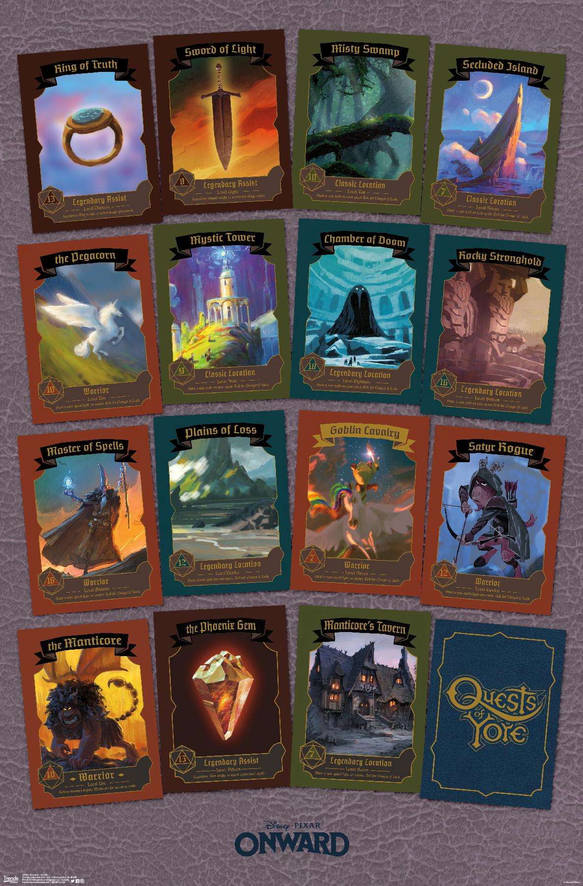 Disney Pixar Onward - Cards Poster - Walmart.com - Walmart.com